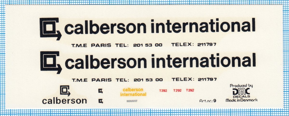 calberson international - decals, skala 1/87 - Decals, skala 1/87 ...