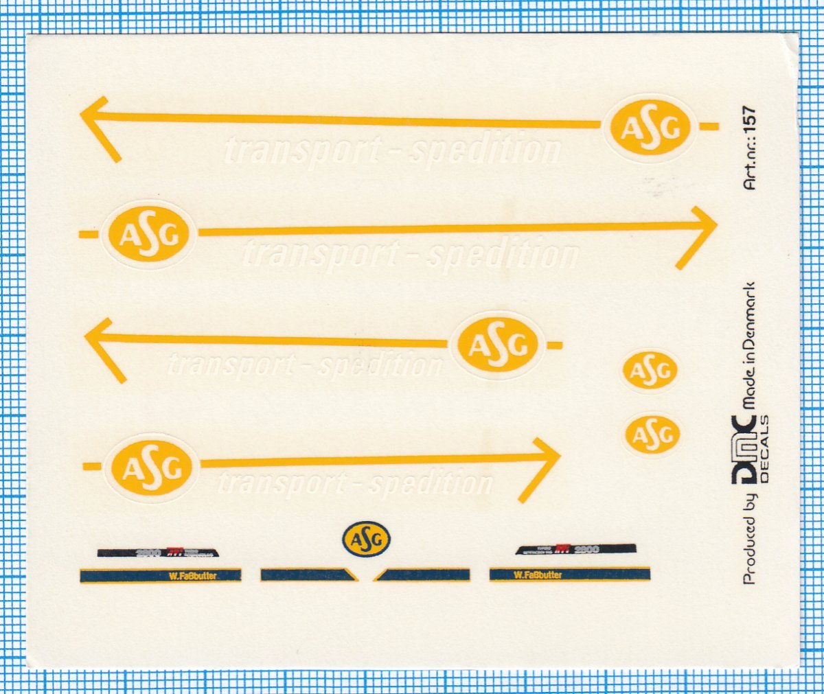 ASG - decals, skala 1/87 - Decals, skala 1/87 - Modelskibet.dk