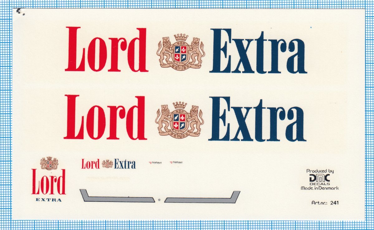 Lord Extra - decals, skala 1/87 - Decals, skala 1/87 - Modelskibet.dk