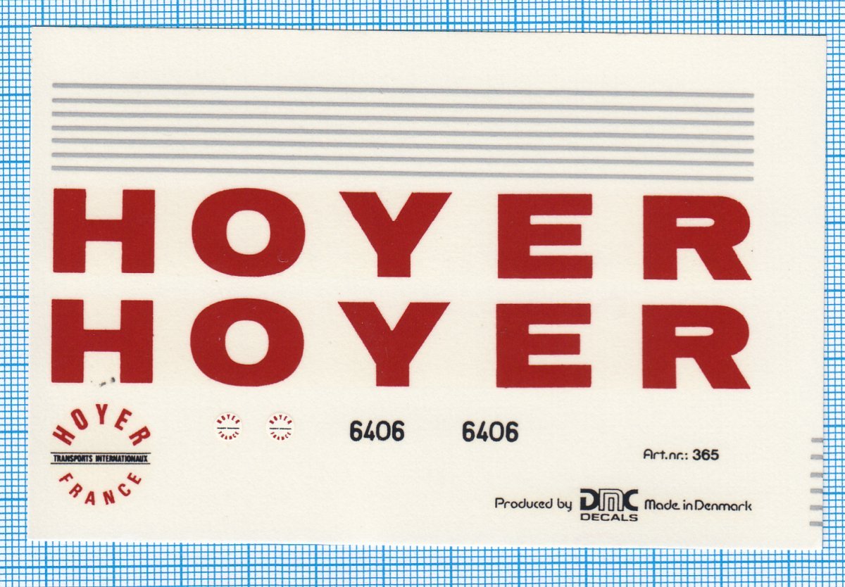 HOYER - decals, skala 1/87 - Decals, skala 1/87 - Modelskibet.dk (v ...