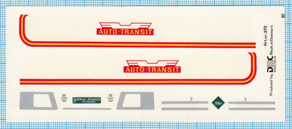 Auto-transit - decals, skala 1/87 - Decals, skala 1/87 - Modelskibet.dk ...