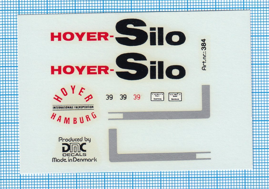 HOYER Silo - decals, skala 1/87 - Decals, skala 1/87 - Modelskibet.dk