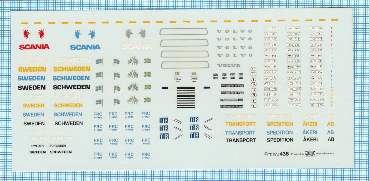 SCANIA - decals, skala 1/87 - Decals, skala 1/87 - Modelskibet.dk (v ...