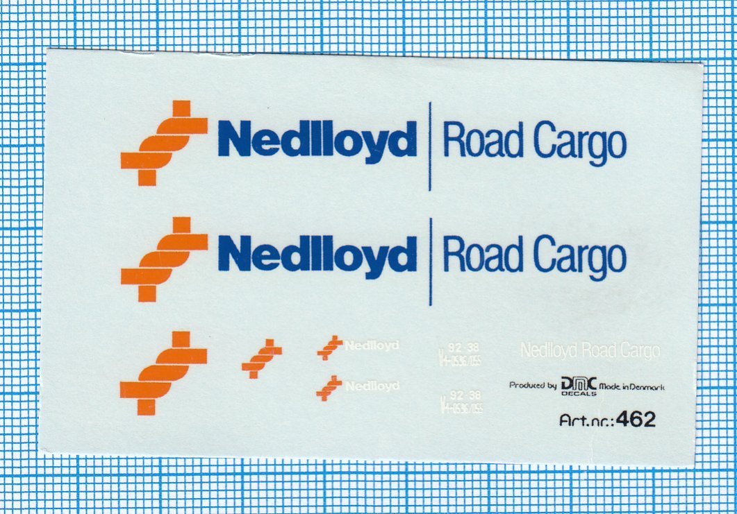 Nedlloyd Road Cargo - decals, skala 1/87 - Decals, skala 1/87 ...