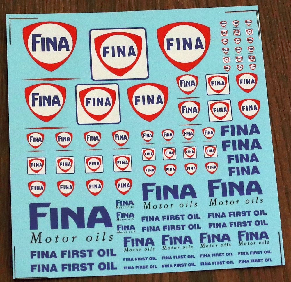 Fina - decals - Decals, diverse størrelser - Modelskibet.dk