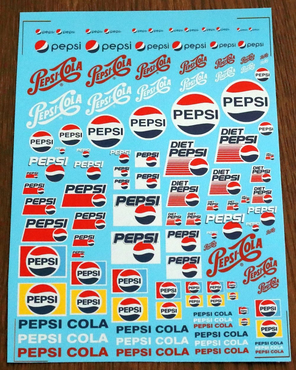 Pepsi Cola - decals - Decals, diverse størrelser - Modelskibet.dk