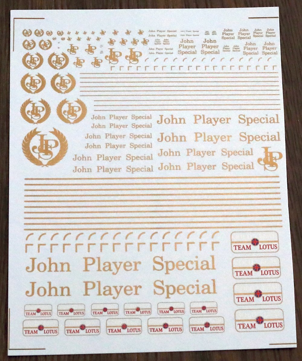 John Player Special - decals - Decals, diverse størrelser - Modelskibet.dk