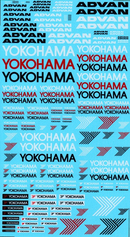 Yokohama, diverse størrelser - decals - Decals, skala 1/24 - Modelskibet.dk