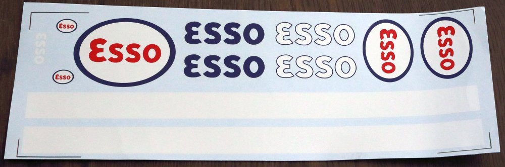 Esso - decals, skala 1/24 - Decals, skala 1/24 - Modelskibet.dk