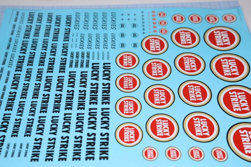 Lucky Strike - decals - Decals, diverse størrelser - Modelskibet.dk