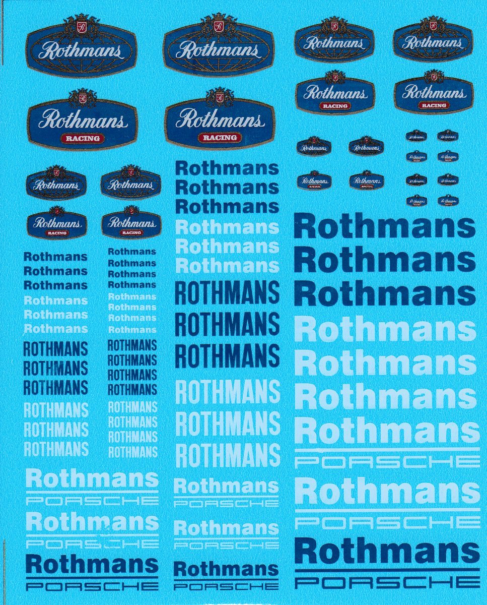 Rothmans - decals - Decals, diverse størrelser - Modelskibet.dk