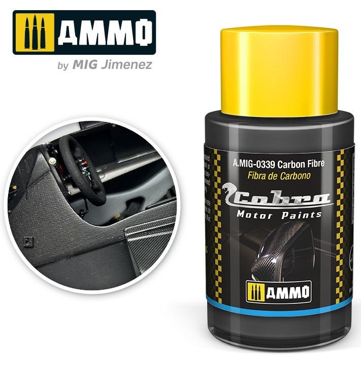 Cobra Motor Carbon Fibre - AMMO Cobra Motor Paints - Modelskibet.dk