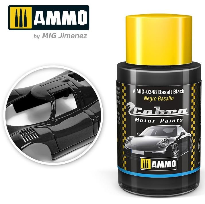 Cobra Motor Basalt Black - AMMO Cobra Motor Paints - Modelskibet.dk