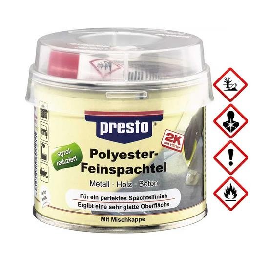 Presto Flex Polyester Fine Filler 250G - Spartel / filler - Modelskibet.dk
