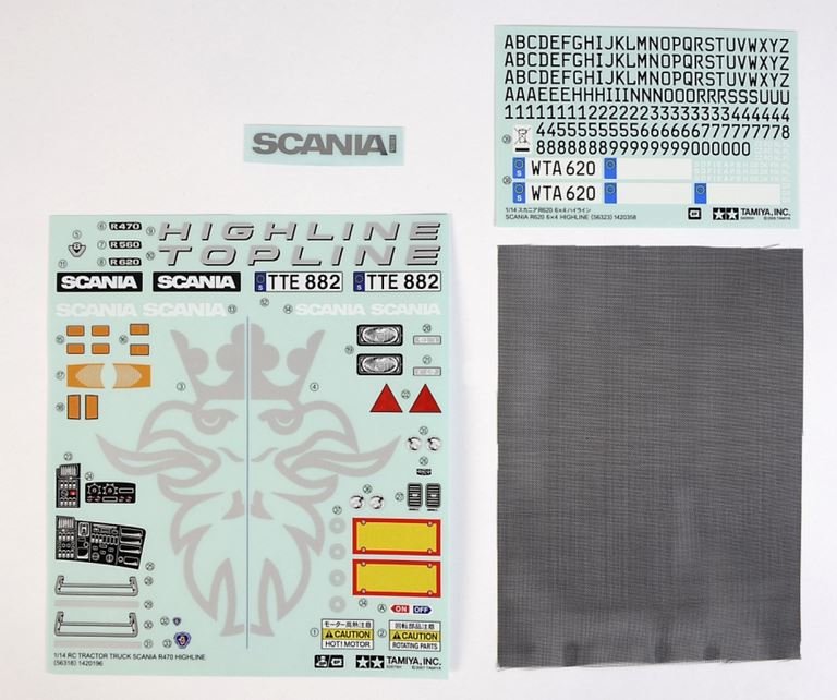 Sticker Bag for Tamiya Scania